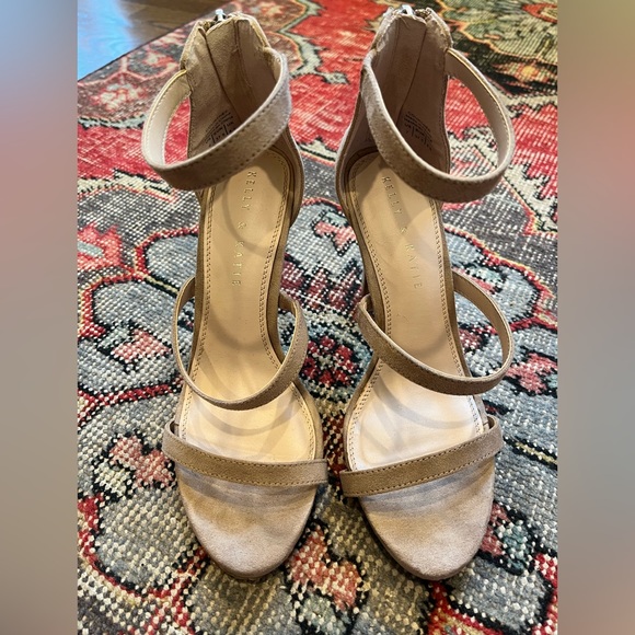 Shoes | Kelly And Katie Suade Nude Platform Heel Nearly New | Poshmark